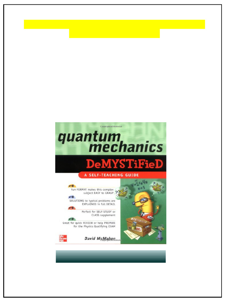 Quantum Mechanics Demystified 1st Edition David Mcmahon Online PDF ...