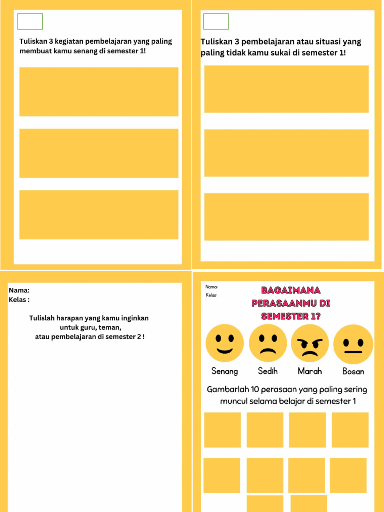 Reflesi Pembelajran Semester 1 - Salin | PDF