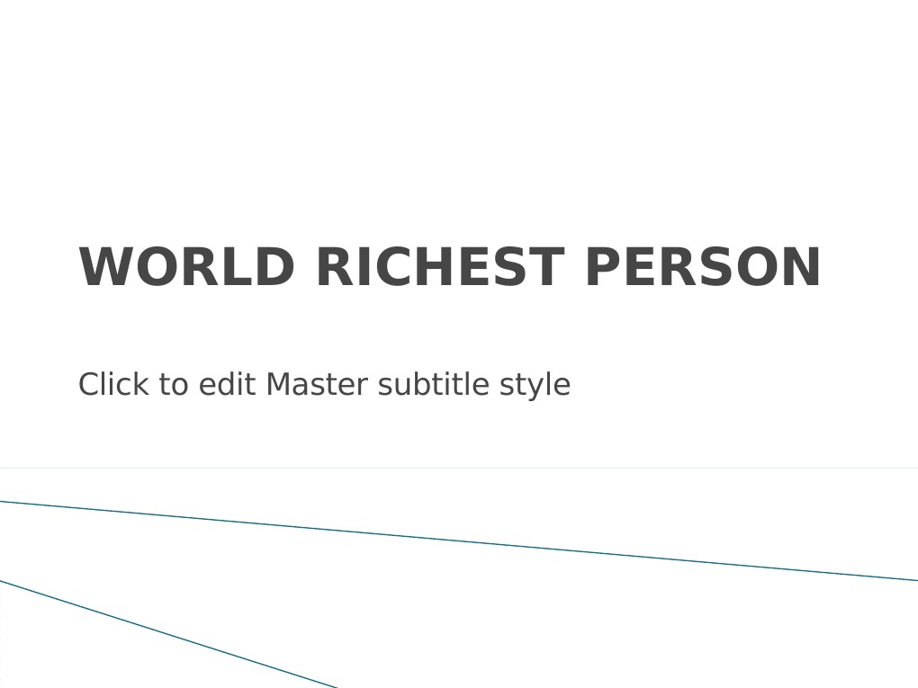World’s Richest Person Overview | PDF