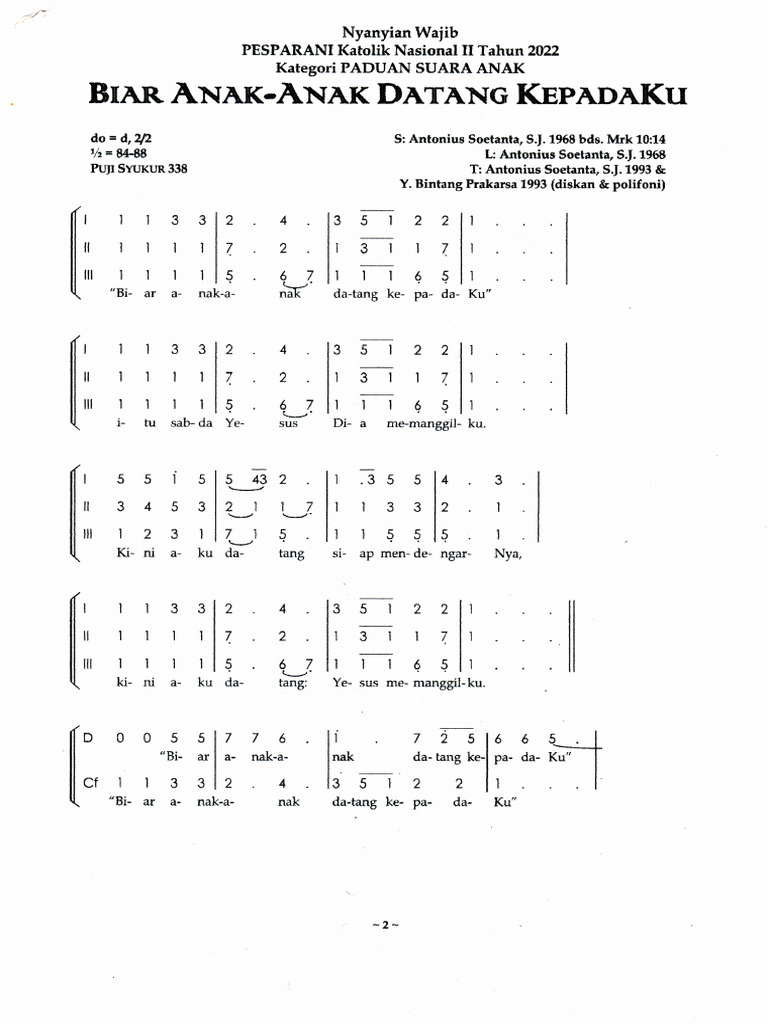 Not Angka - Biar Anak-Anak | PDF