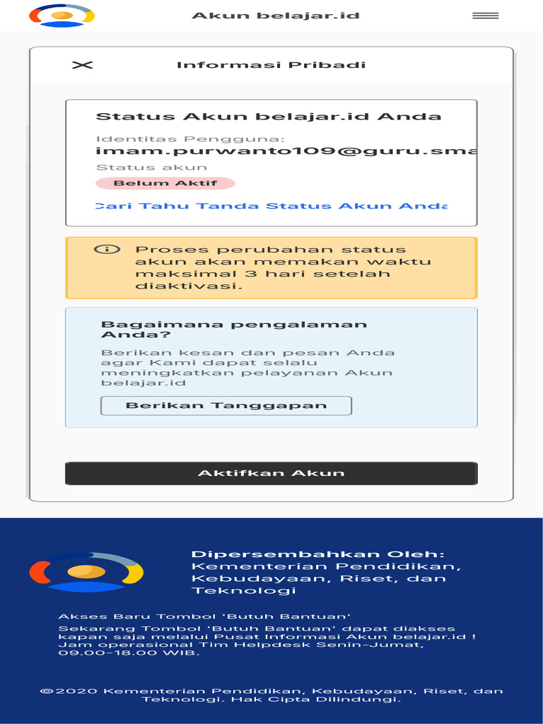 Status Akun Belajar.id: Aktifkan Sekarang | PDF