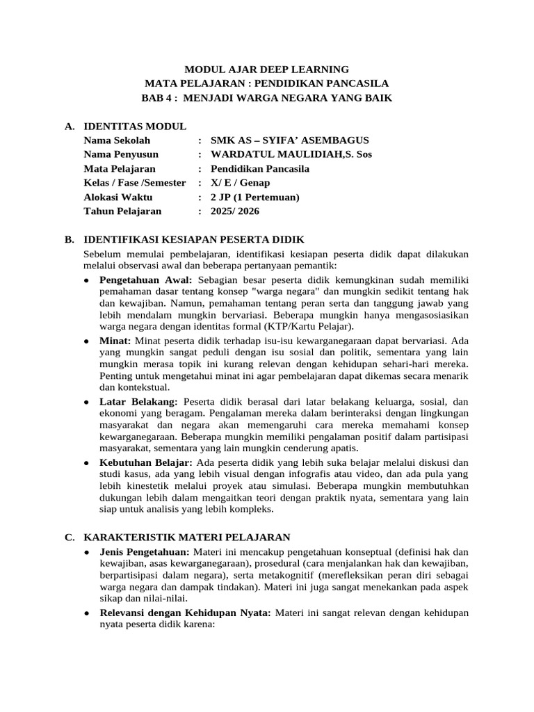 Modul Ajar x Deep Learning | PDF