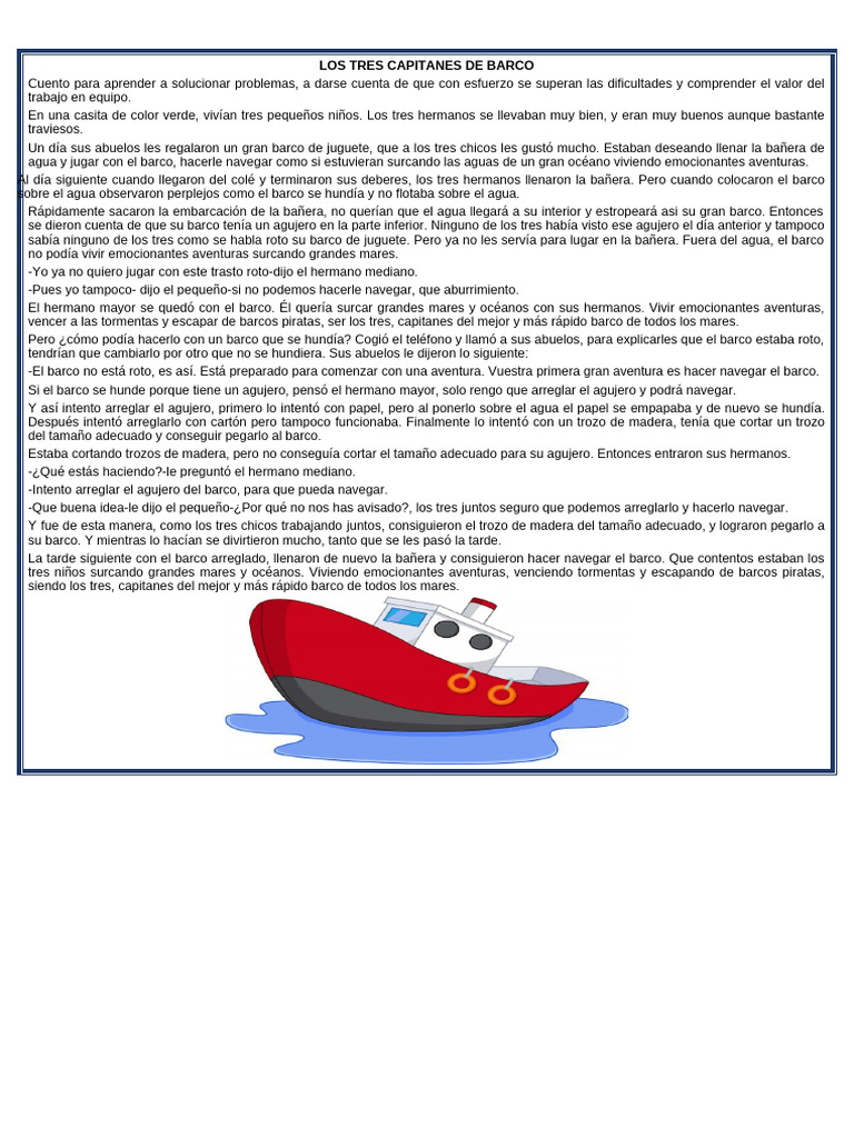 Los Tres Capitanes de Barco Tutoria | PDF | Buques