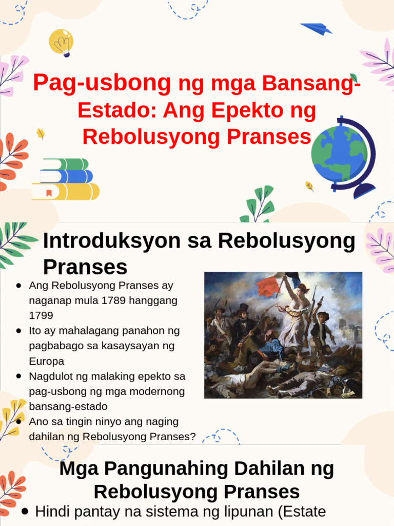 AP8 Q2 F2 Rebolusyong Pranses at Pag-Usbong NG Mga Bansang Estado (2 ...
