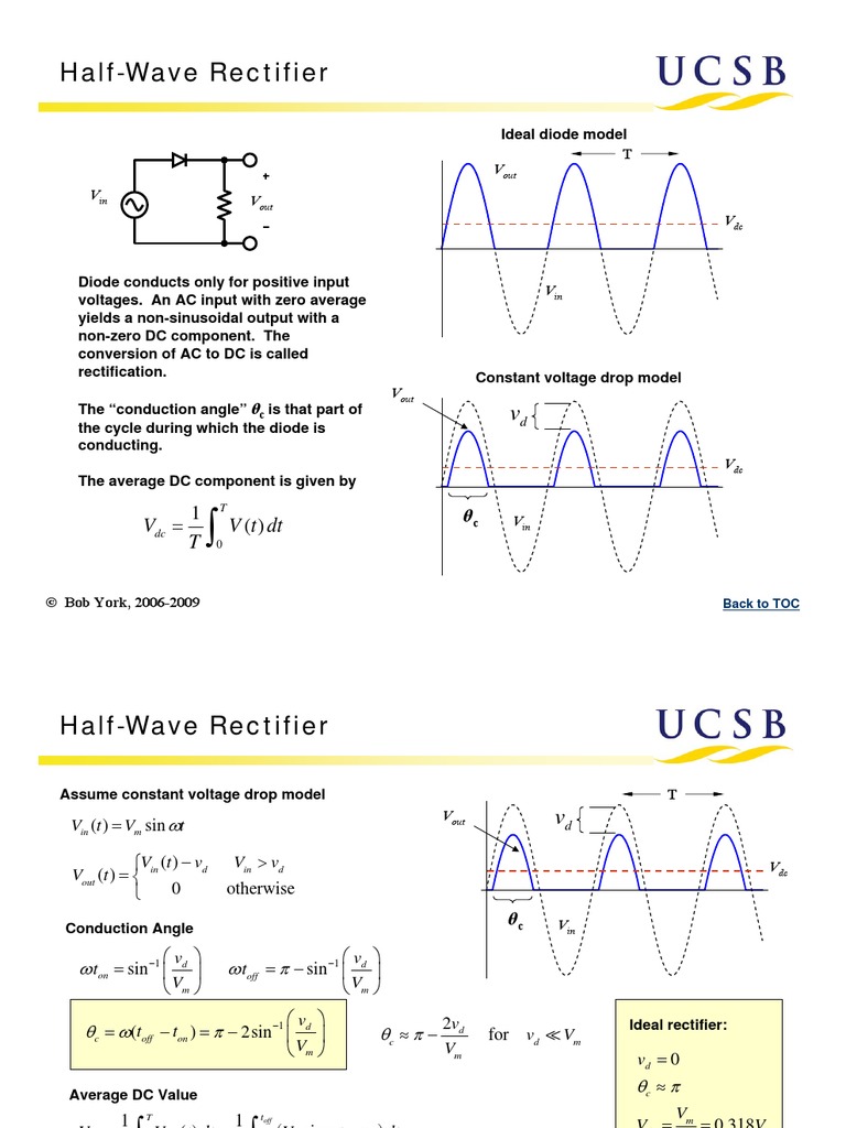 Half Wave Rectifier | PDF | Teaching Methods & Materials | Science ...