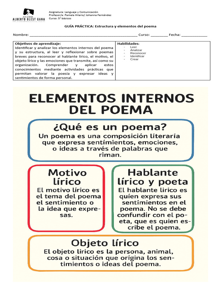 Elementos y Estructura Del Poema | PDF | Poesía | Rima