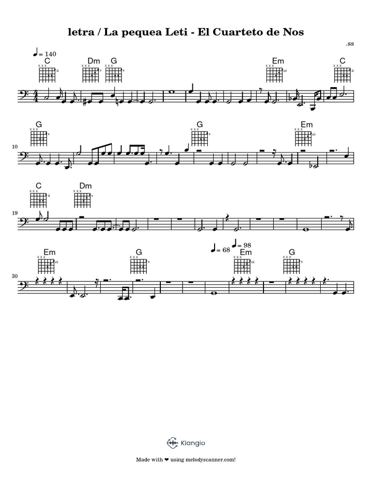 Letra de "La Pequeña Leti" | PDF