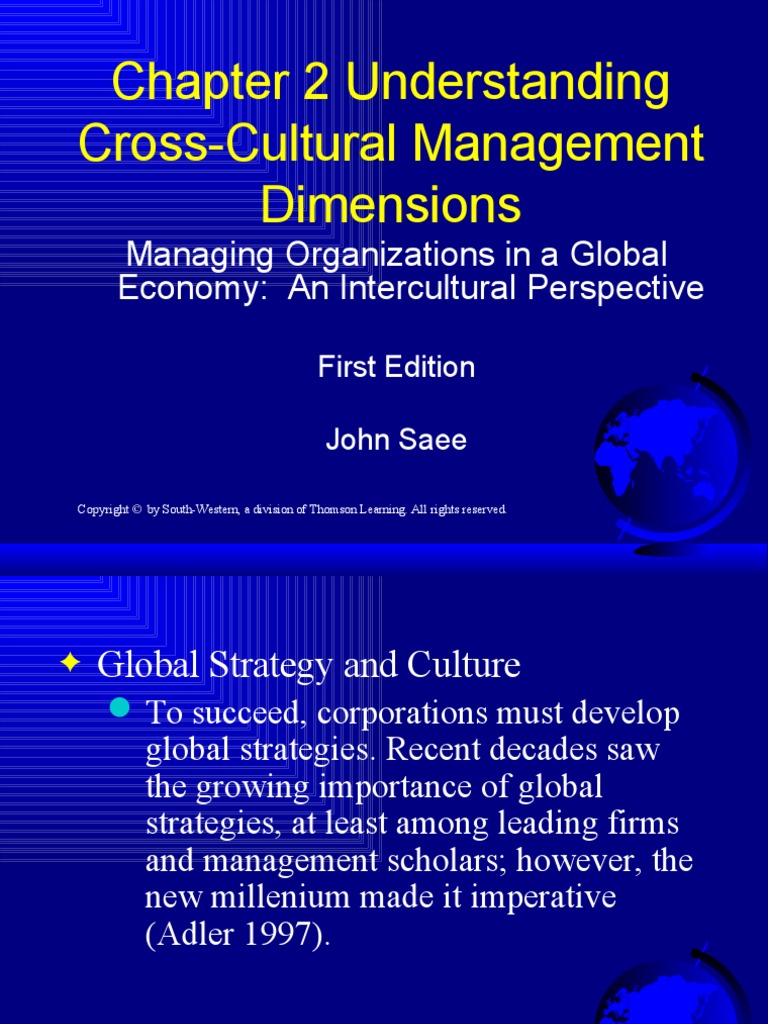 Chapter 2 Understanding Cross-Cultural Management Dimensions | PDF ...
