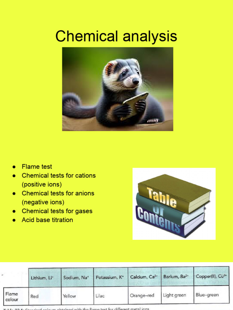 Identification of Ions and Gases | PDF