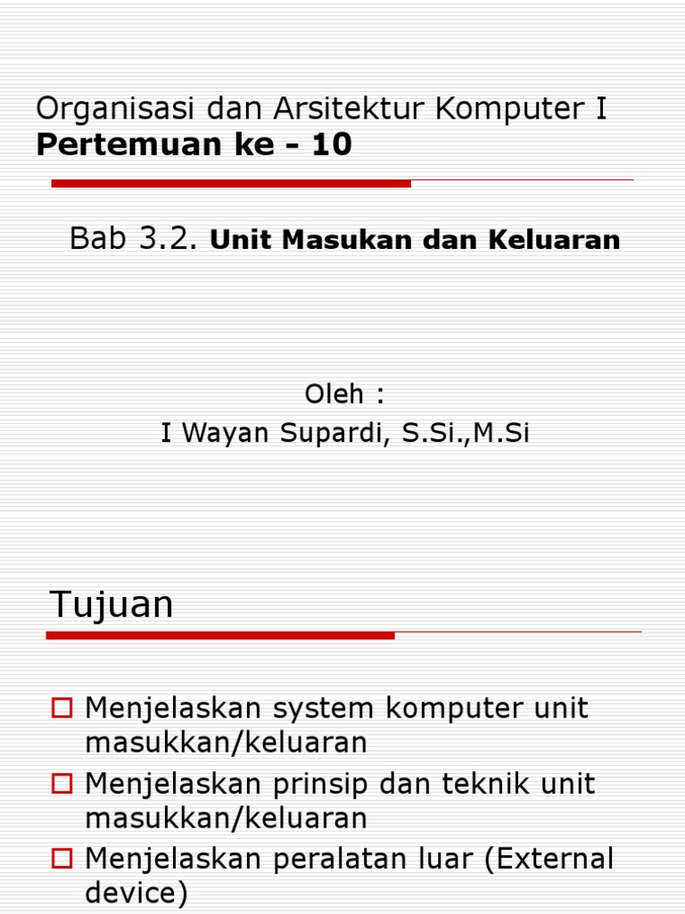 Modul Input Output | PDF