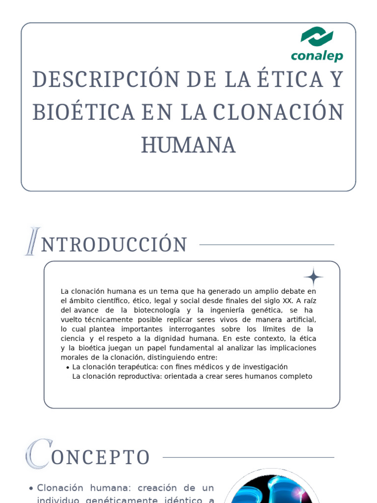 Ética y bioética en clonación humana | PDF | Clonación | Bioética