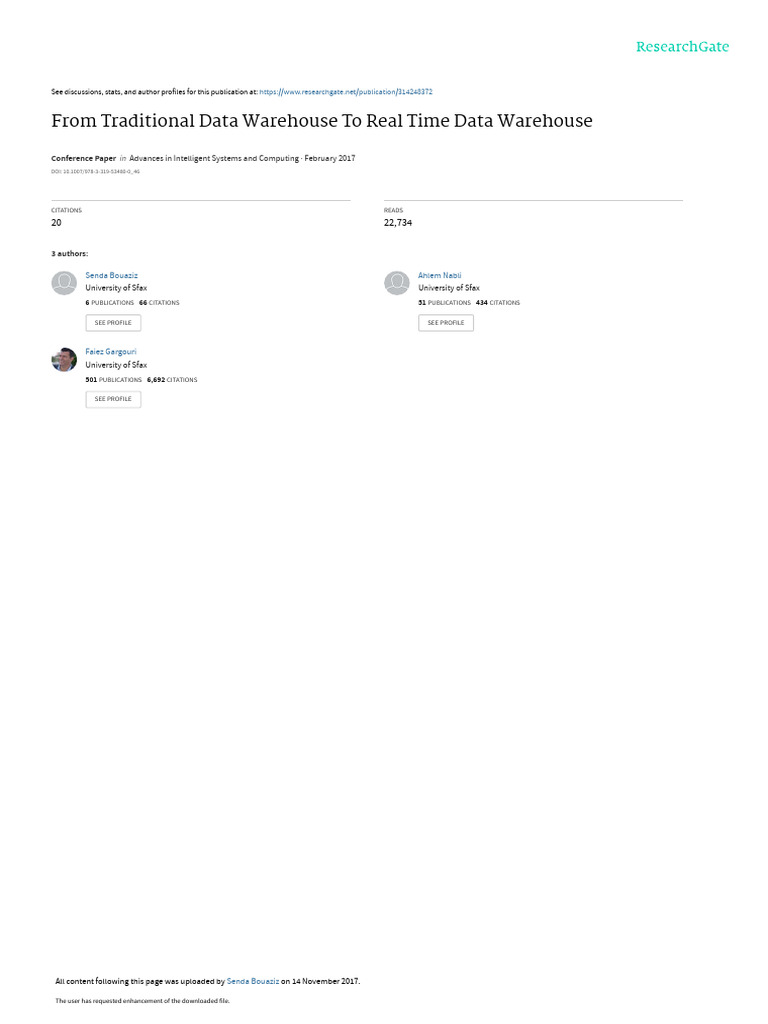 From Traditional Data Warehouse To Real Time Data Warehouse | PDF | Data Warehouse | Computer ...