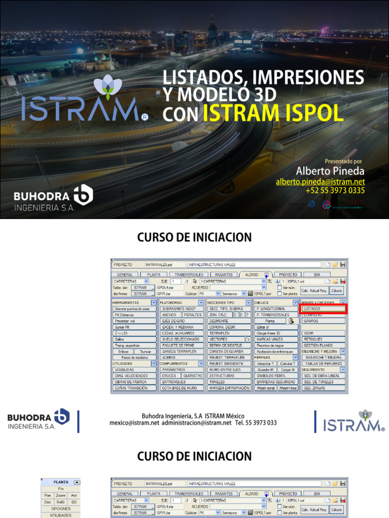 ISTRAM INICIACION Listados y Planos Practica | PDF