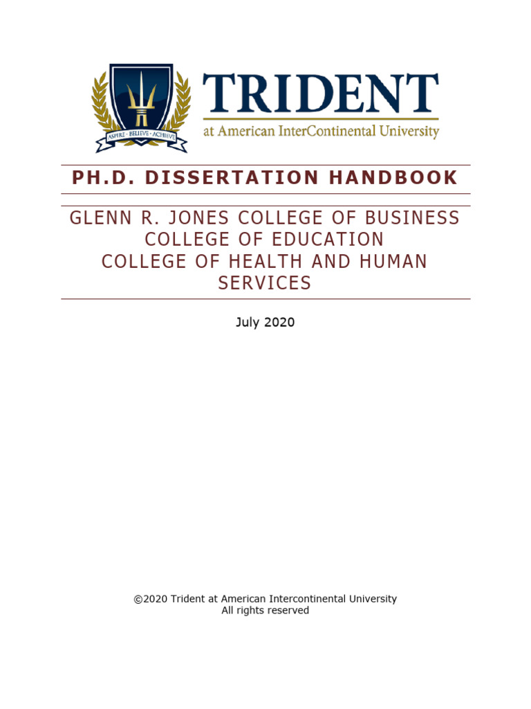 PHD Dissertation Handbook | PDF | Institutional Review Board | Qualitative Research