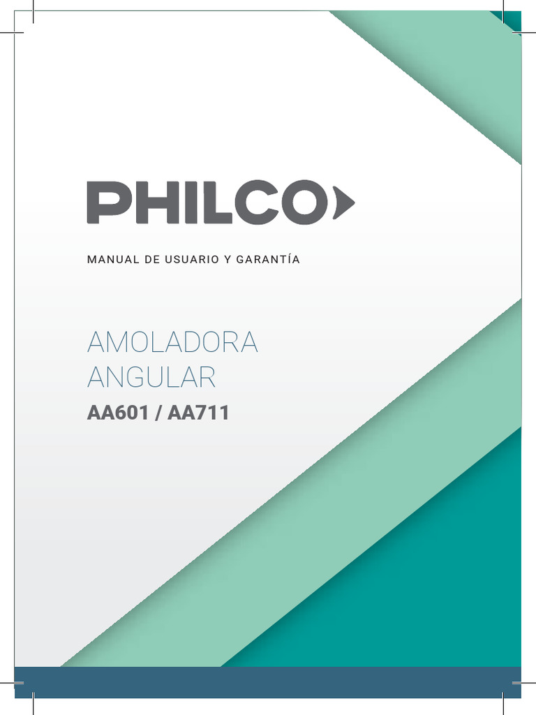 Manual de Usuario Amoladora Angular AA601/AA711 | PDF | Herramientas | Agua