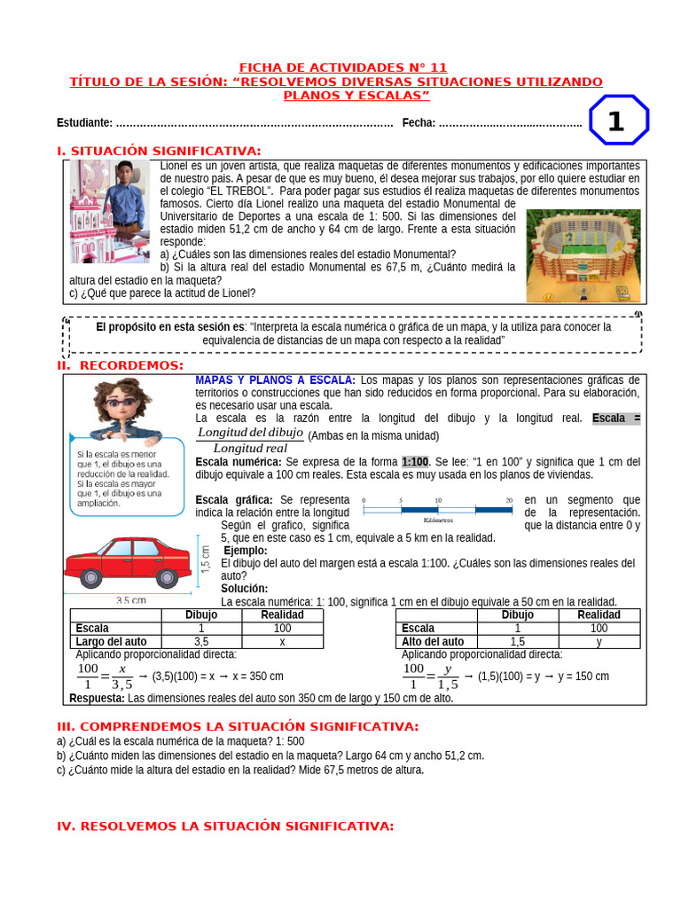 Mapas y Planos a Escala 1º | PDF