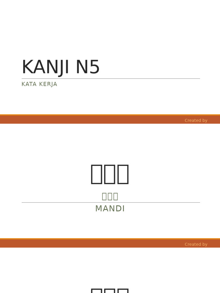 Kata Kerja Kanji n5 | PDF