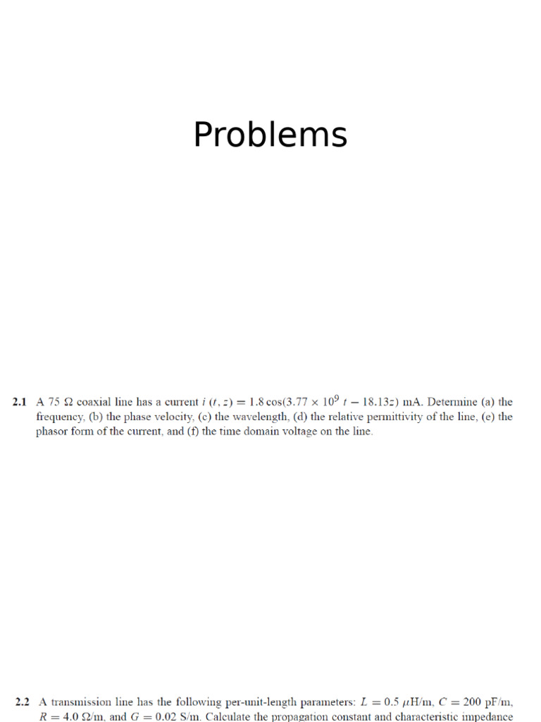 TX Line Problems | PDF