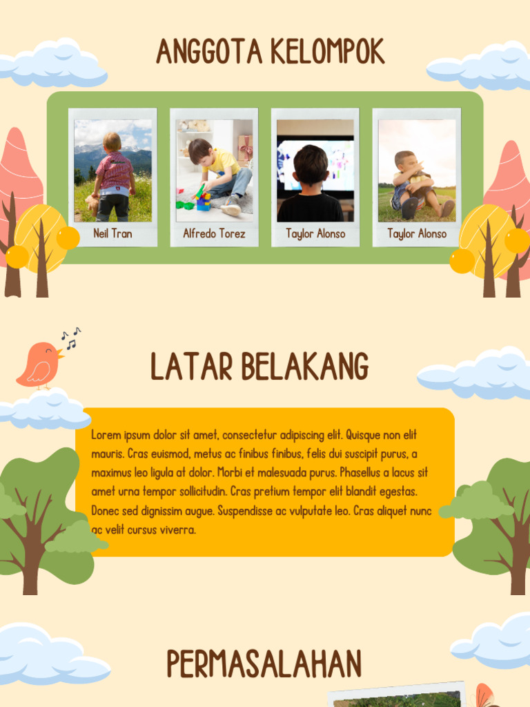 Warna Warni Lucu Kreatif Presentasi Tugas Sekolah | PDF