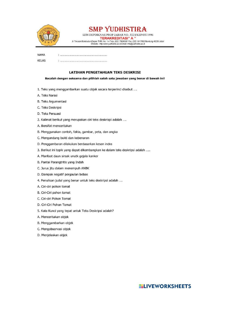 Bhs Indo Teks Deskripsi | PDF