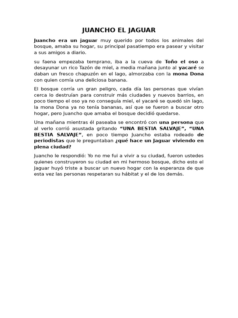 Juancho El Jaguar | PDF