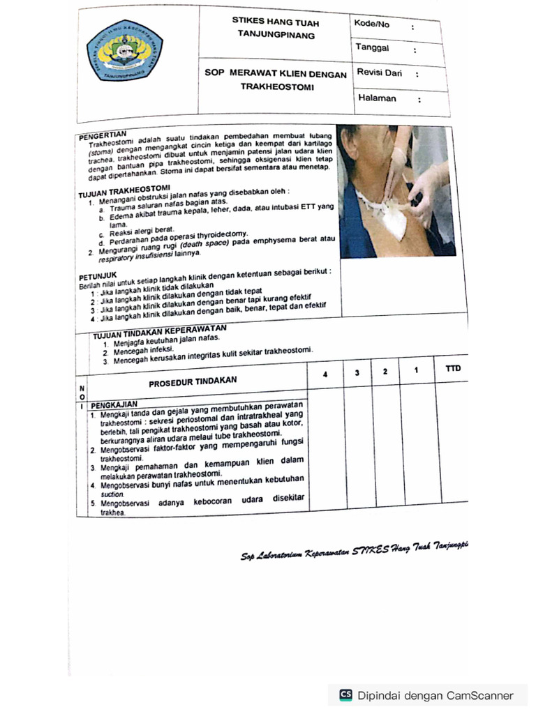 Perawatan Trakeostomi | PDF
