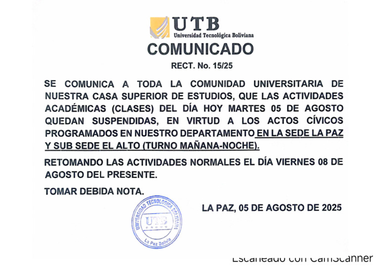 Comunicado Oficial | PDF