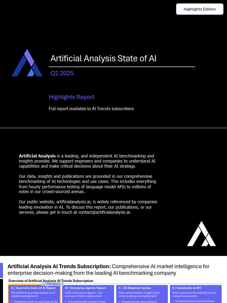 State of AI Report Q2 2025 Highlights | PDF | Artificial Intelligence ...