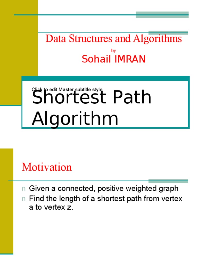 Data Structures and Algorithms: Sohail IMRAN | PDF | Vertex (Graph Theory) | Computational Problems