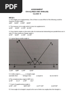 Lines and Angles Class 7 | PDF | Angle | Triangle Geometry