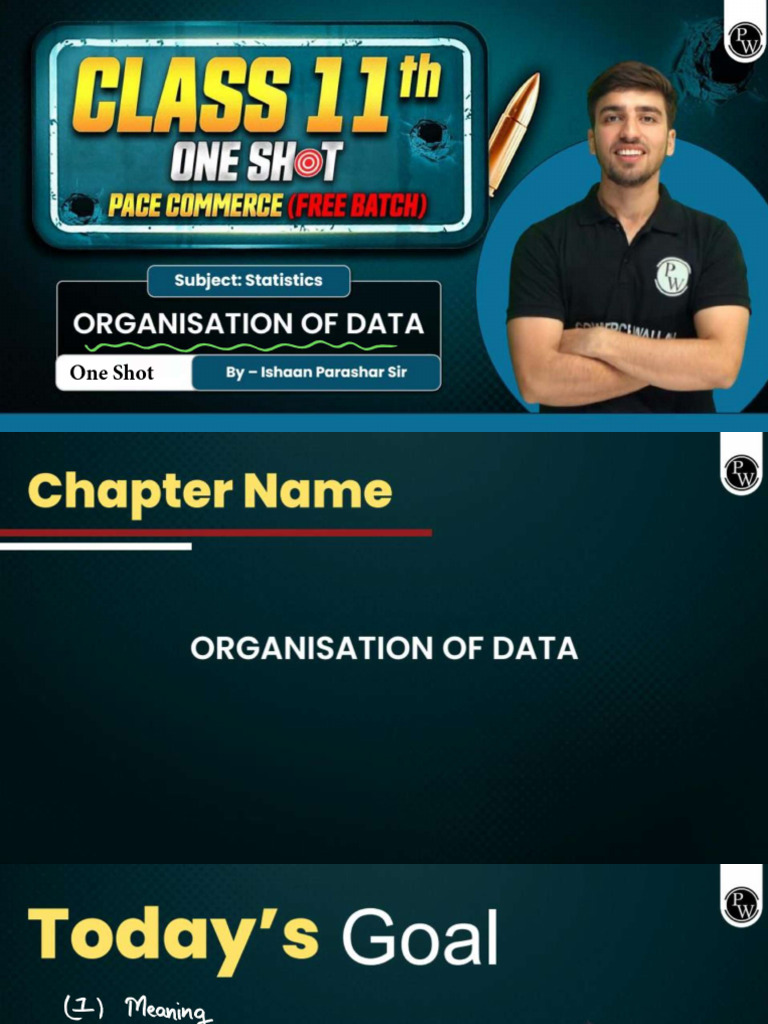 Organisation of Data Class Notes | PDF