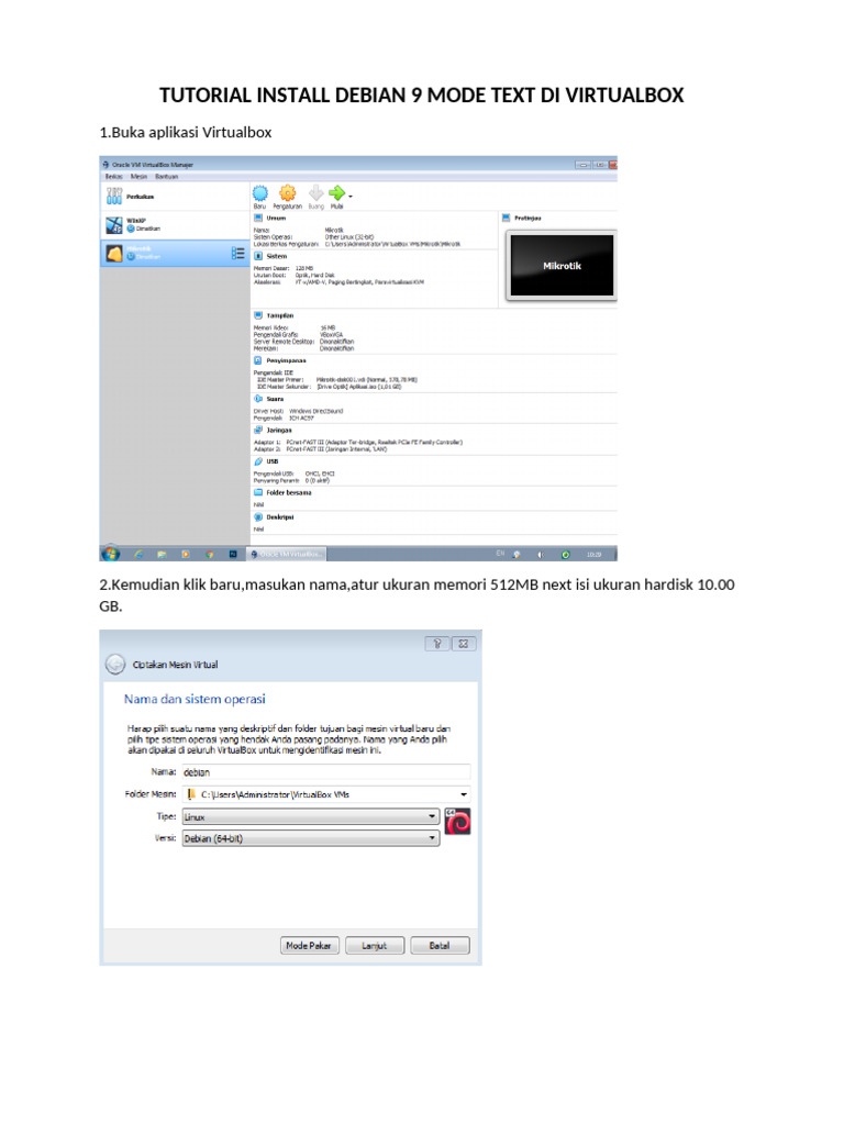 Tutorial Install Debian 9 Mode Text Di V | PDF