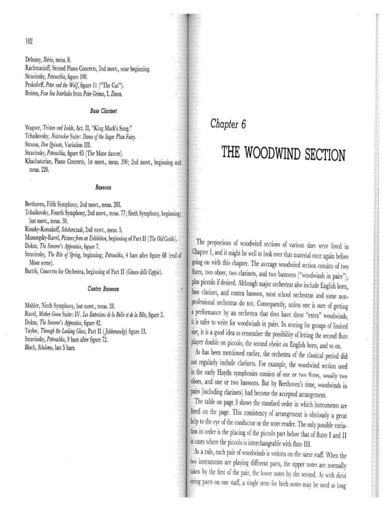 Woodwind Section Kennan | PDF