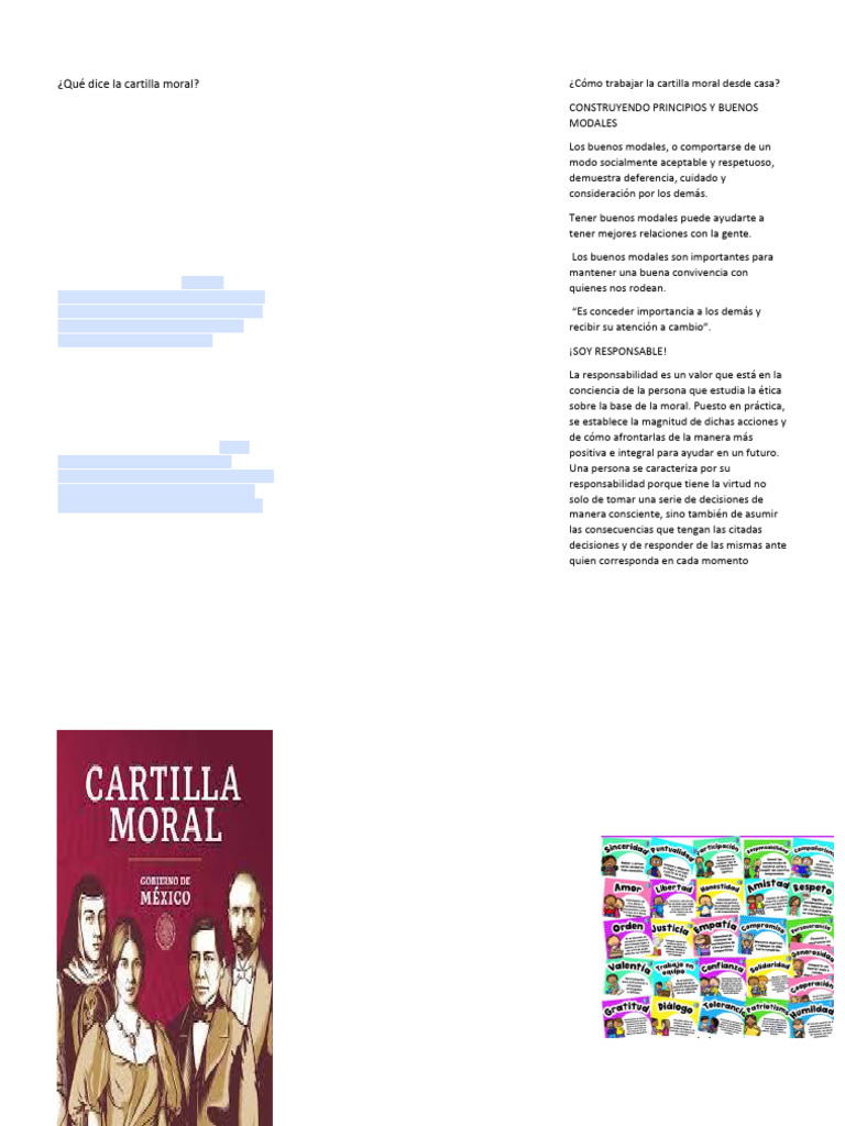 14 Puntos de la Cartilla Moral | PDF | Moralidad | Amor