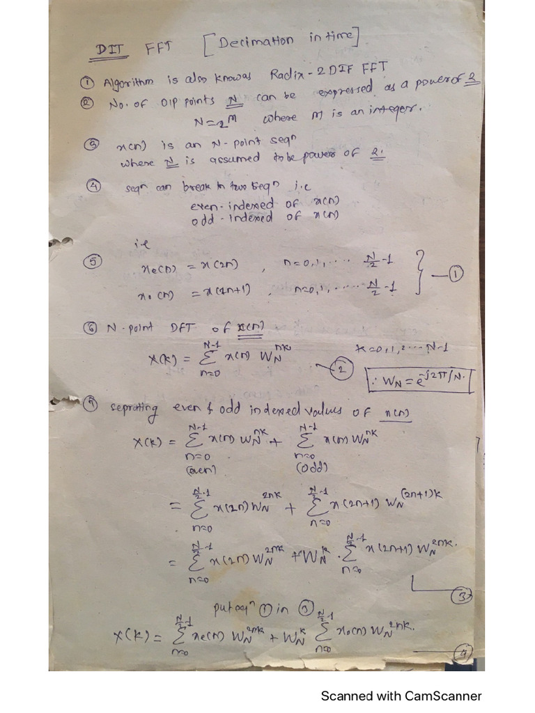 DIT FFT and DIF FFT | PDF