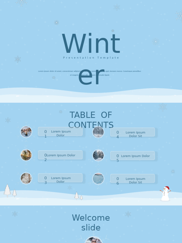 Winter Presentation Template Guide | PDF