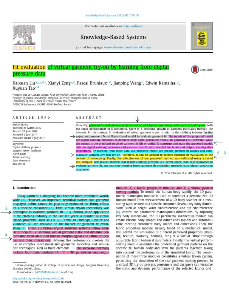 Virtual Garment Fit Evaluation Model | PDF | Clothing | Support Vector ...