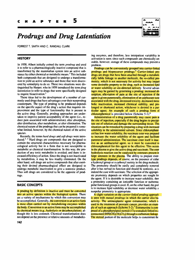 Prodrugs&Recombi | PDF | Hydrolysis | Amine