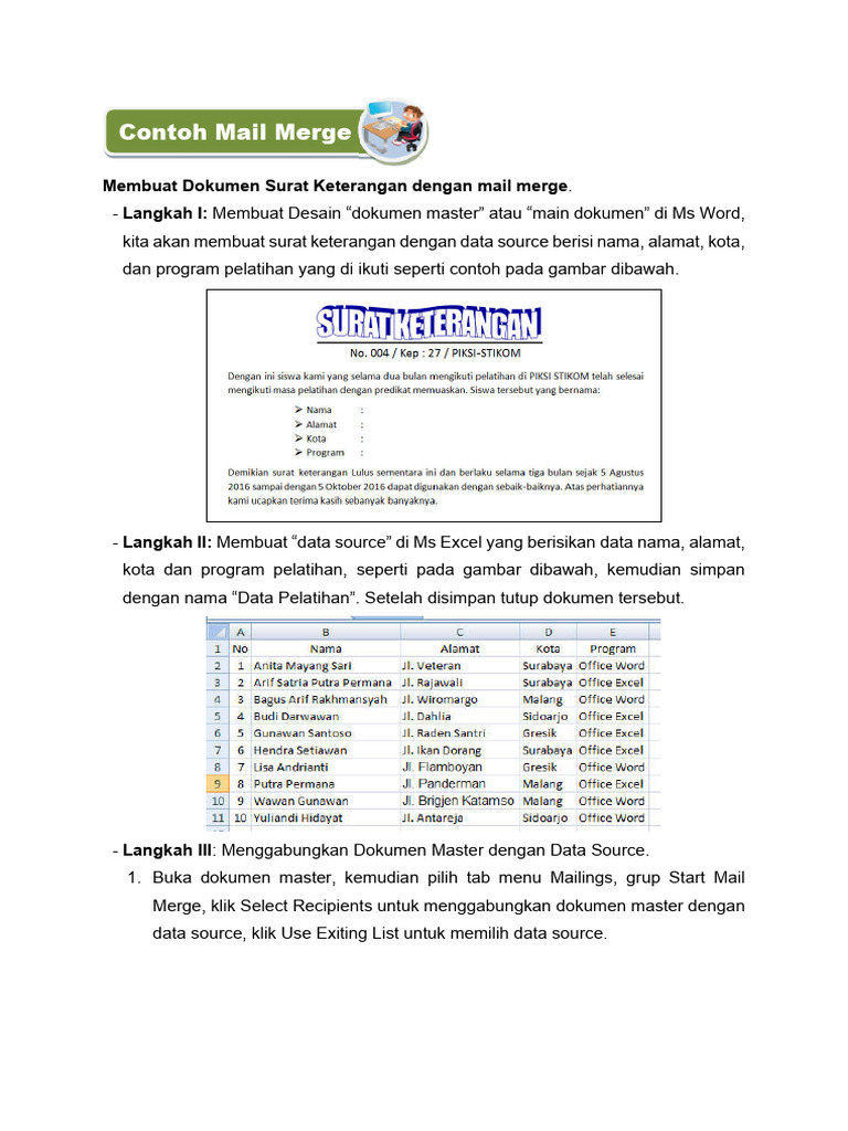 Contoh Mail Merge | PDF
