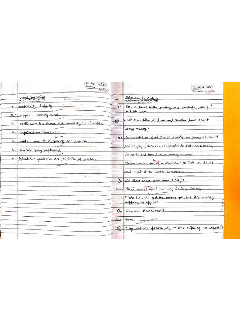 Class 7eng Lit PD1 | PDF