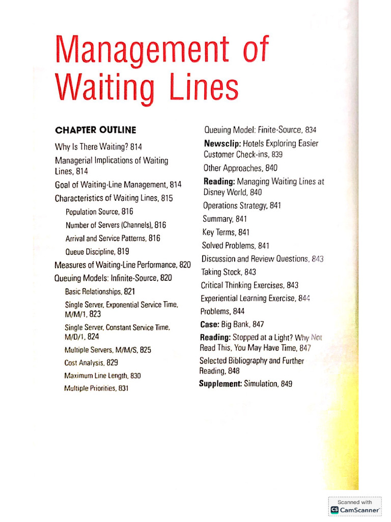 Waiting Lines | PDF