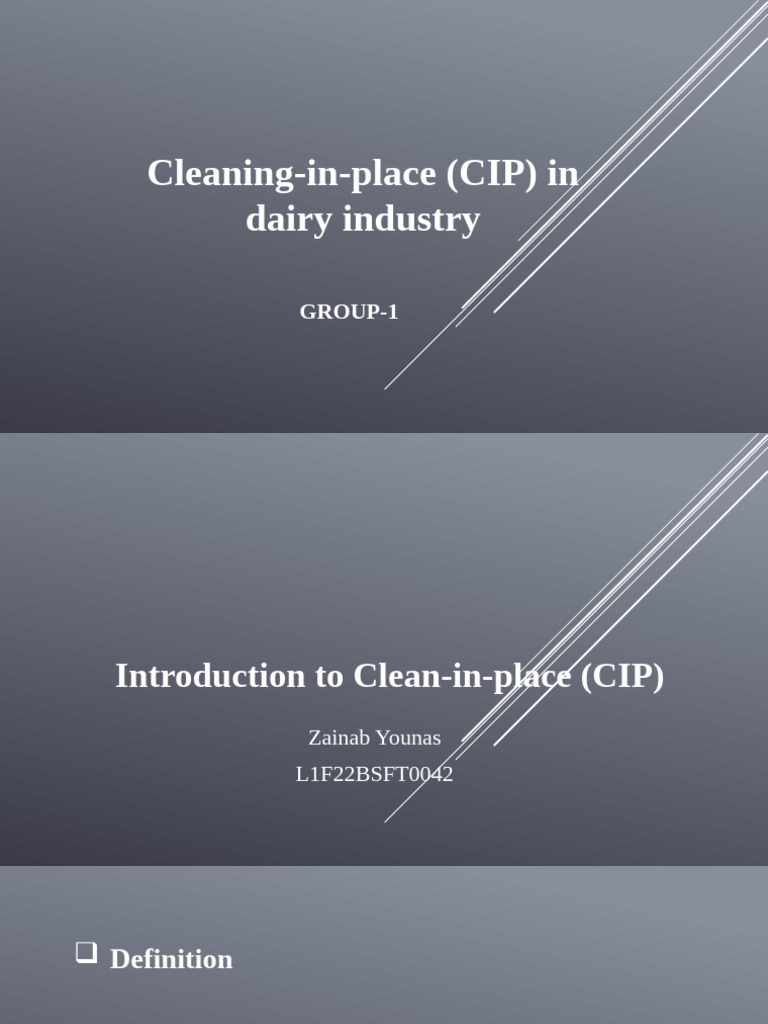 CIP Systems in Dairy Processing | PDF