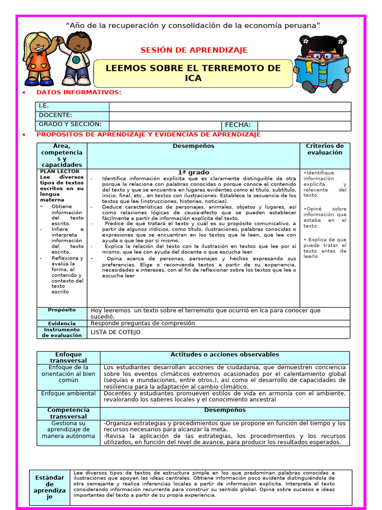 Terremoto de Ica: Aprendizaje y Reflexión | PDF | Experiencia | Aprendizaje