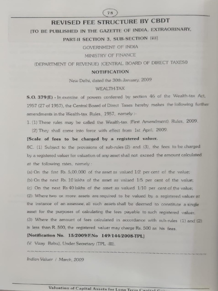 Revised Fee Structure by CBDT | PDF