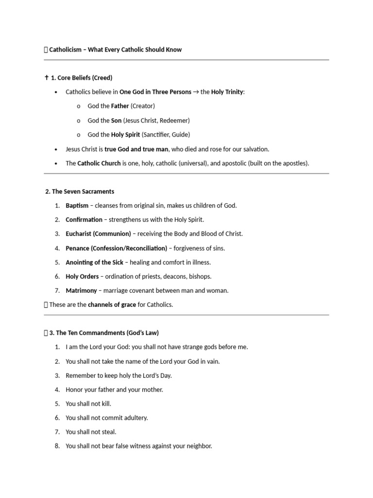 ? Catholicism | PDF | Catholic Church | Eucharist