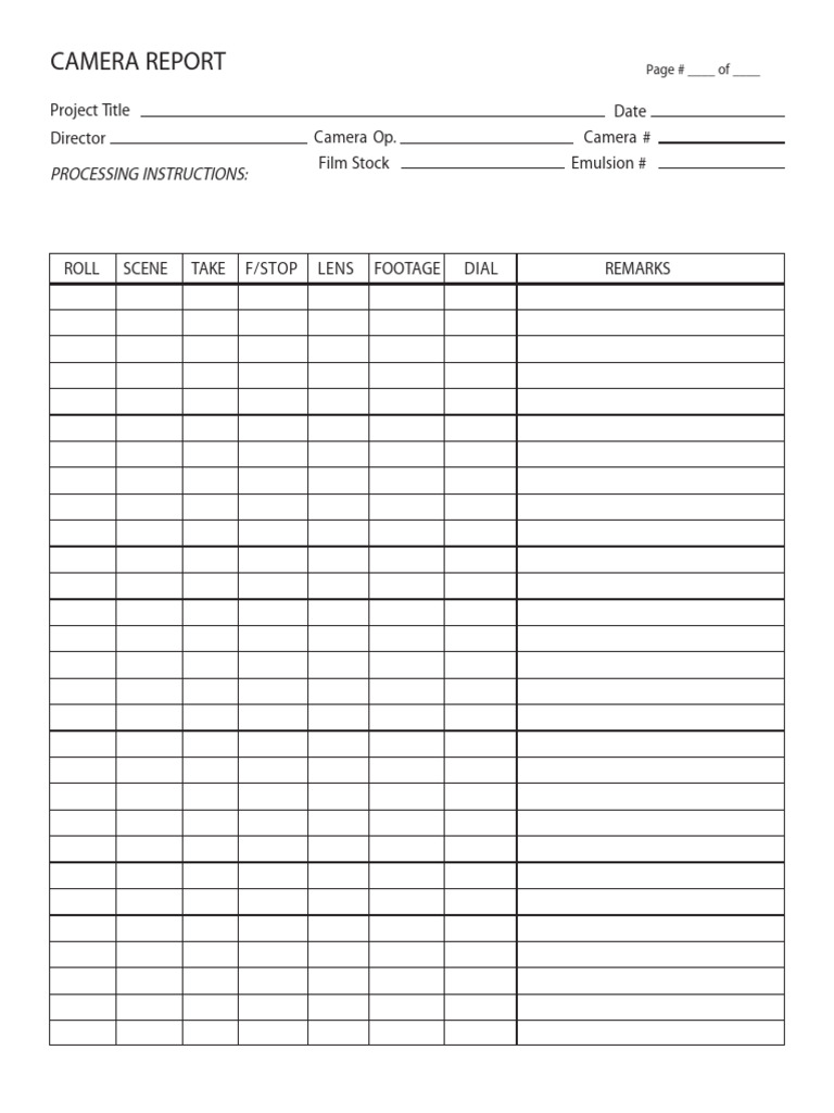 Camera Report | PDF