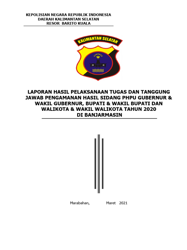 Pengamanan Sidang PHPU 2020 di Banjarmasin | PDF