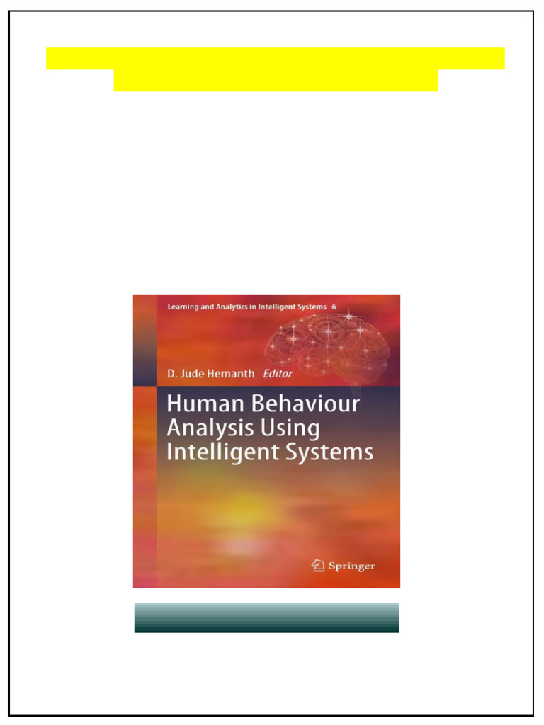 Human Behaviour Analysis Using Intelligent Systems D. Jude Hemanth available full chapters | PDF ...