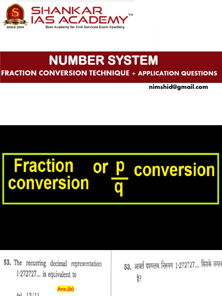 Fraction Conversion Application | PDF