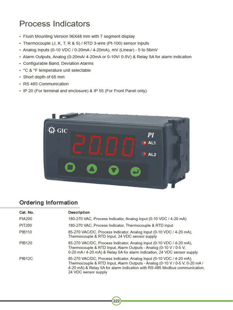 Process Indicators | PDF | Thermocouple | Electrical Equipment